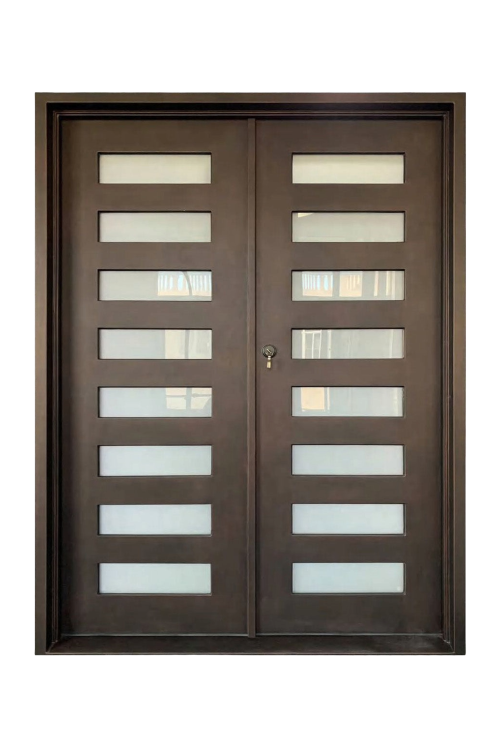 Horizon Panel Iron Door – Sleek Iron Door with Horizontal Panel Design ...