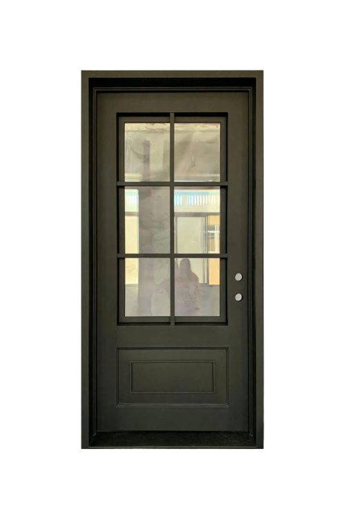 Tribeca Single Iron Door – Custom Wrought Iron Entry Door for Urban ...